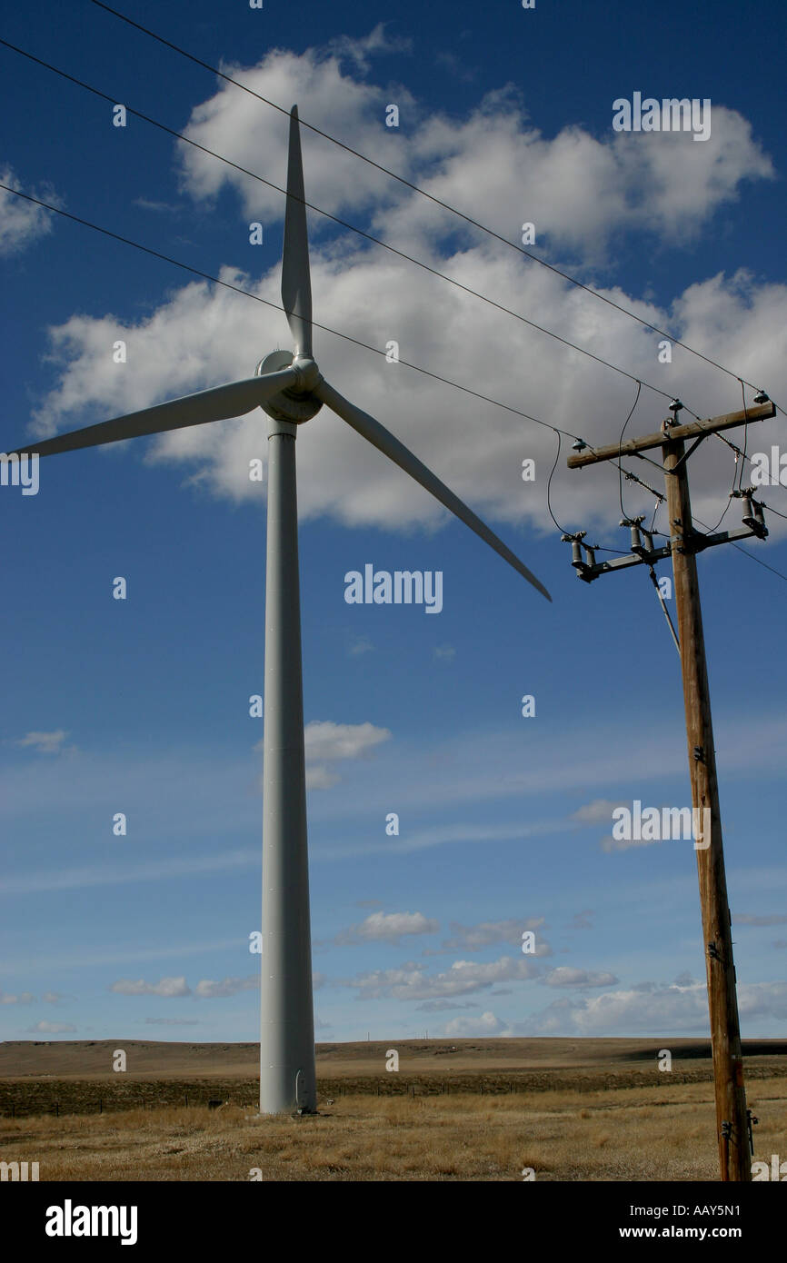 Wind farms - harnessing the wind - and electrical power Stock Photo - Alamy
