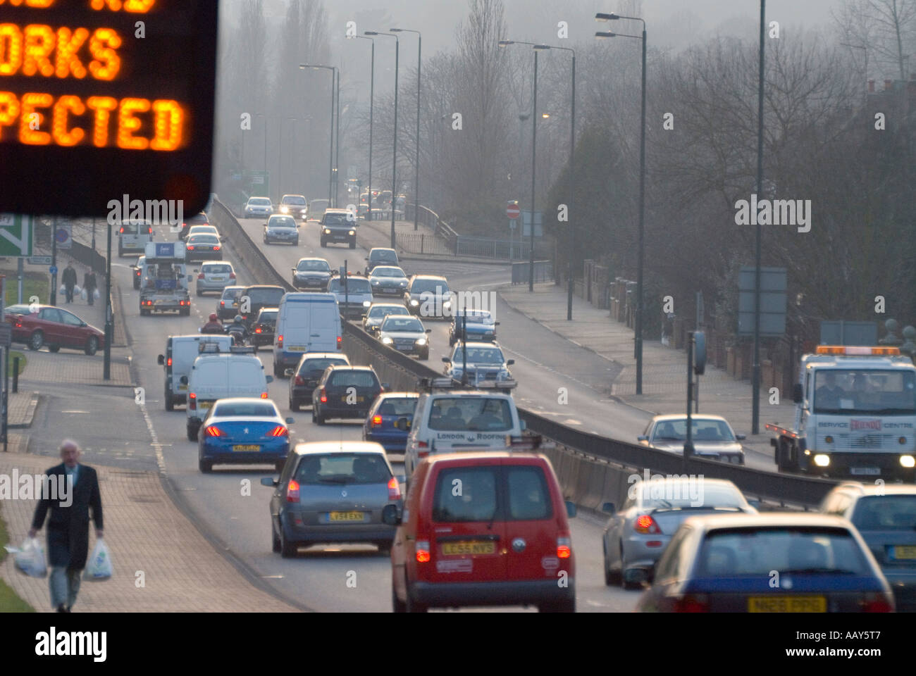 uk united kingdom england heavy traffic in surrey A3 Stock Photo - Alamy