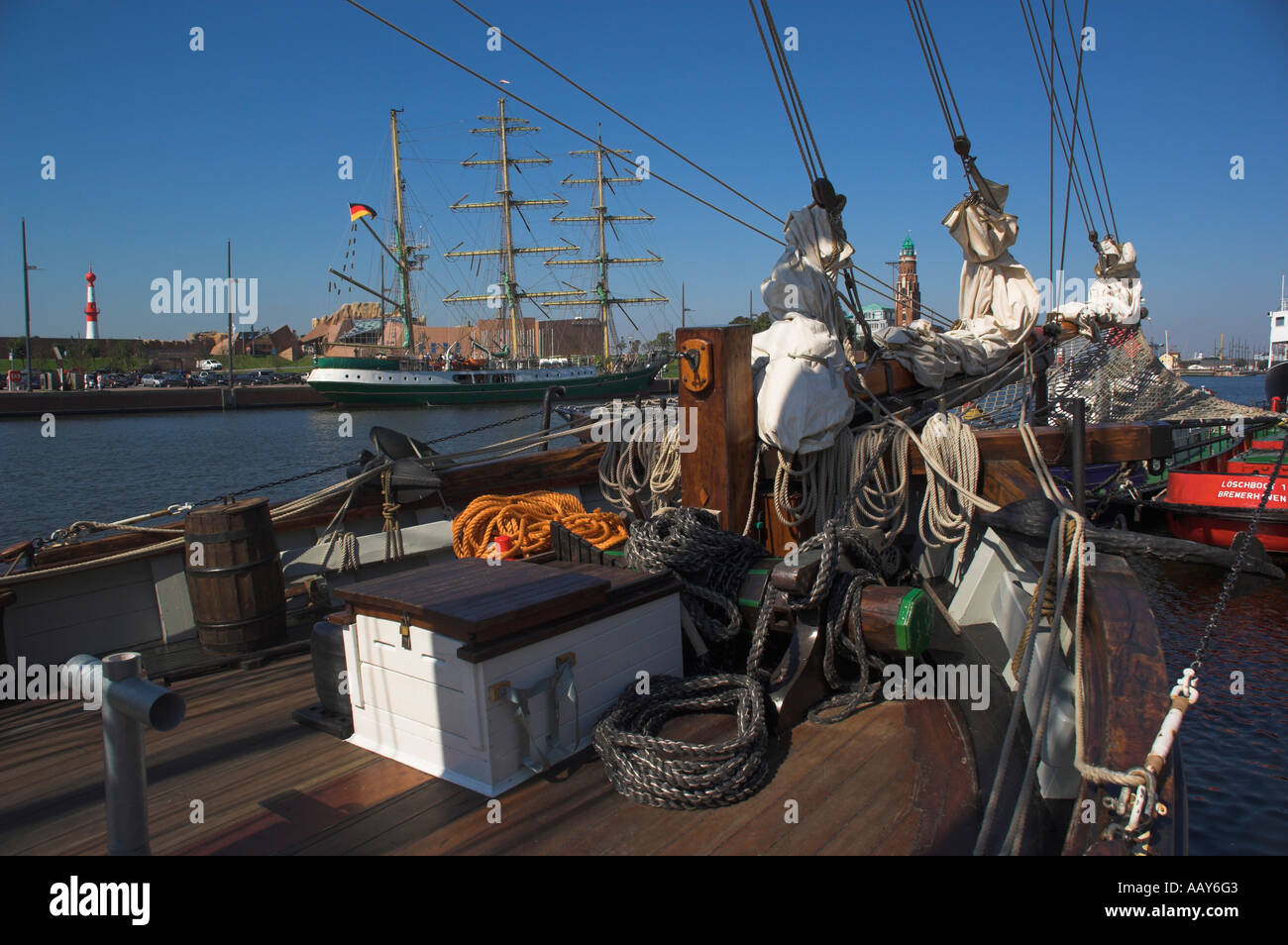 Germany Bremen Bremerhaven historic docks Stock Photo - Alamy