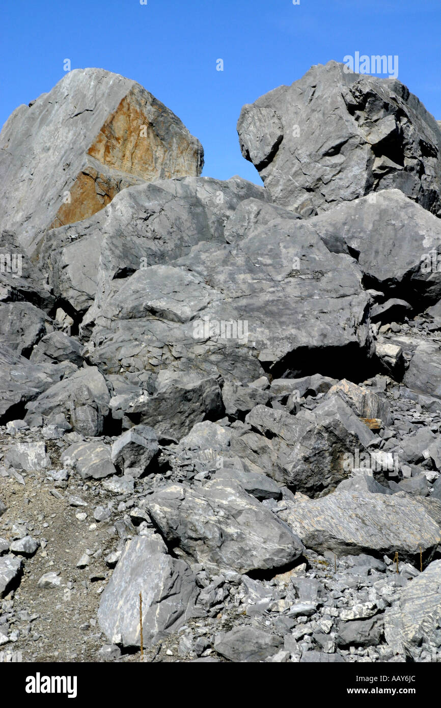 Rock slide, Crowsnest Pass, Frank Slide, Turtle Mountain, Alberta ...