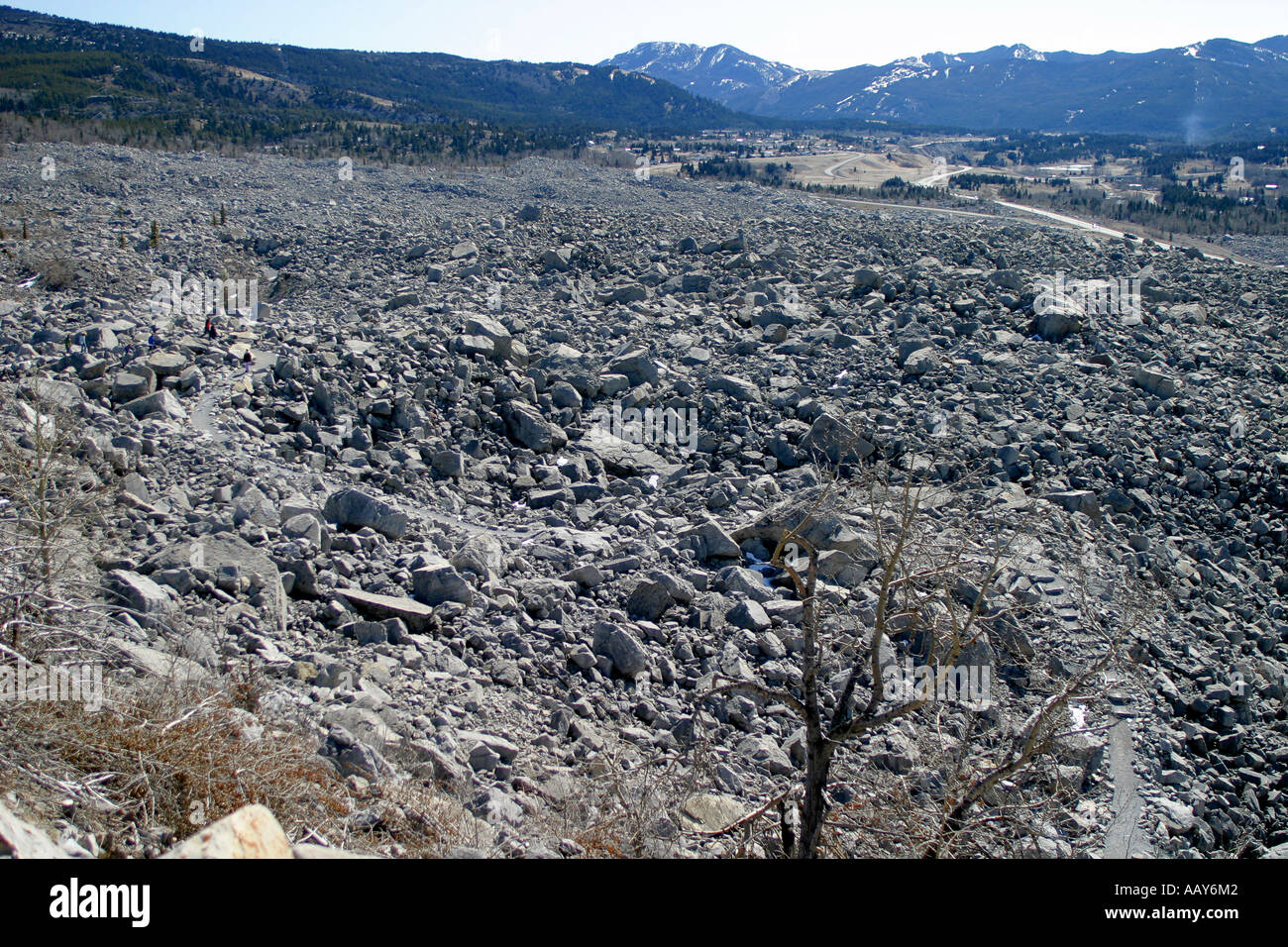 Rock slide, Crowsnest Pass, Frank Slide, Turtle Mountain, Alberta ...