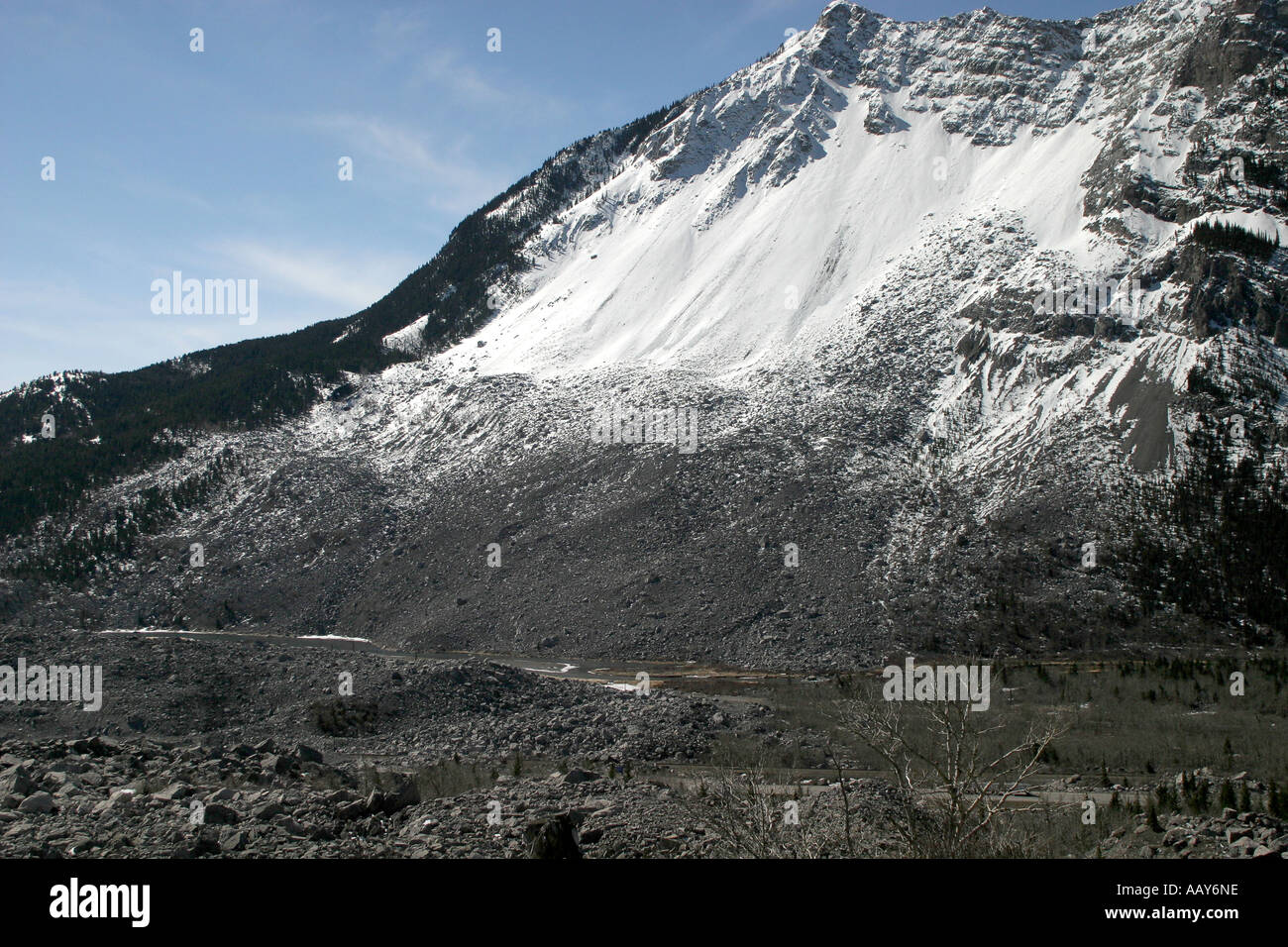Rock slide, Crowsnest pass, Frank Slide, Turtle Mountain, Alberta ...