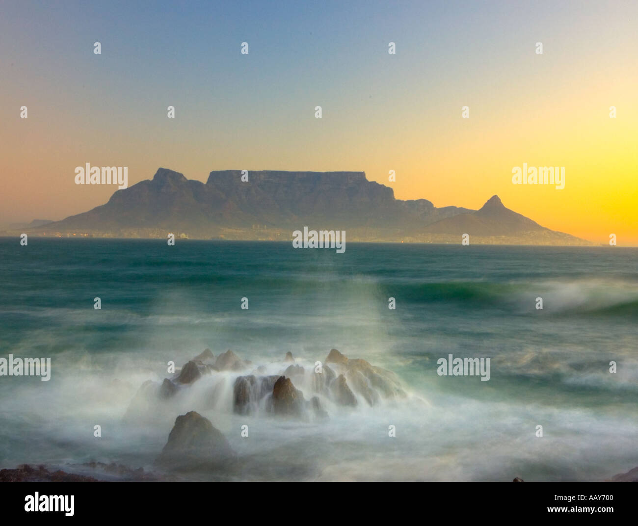 Table Mountain viewed from Table View Stock Photo - Alamy