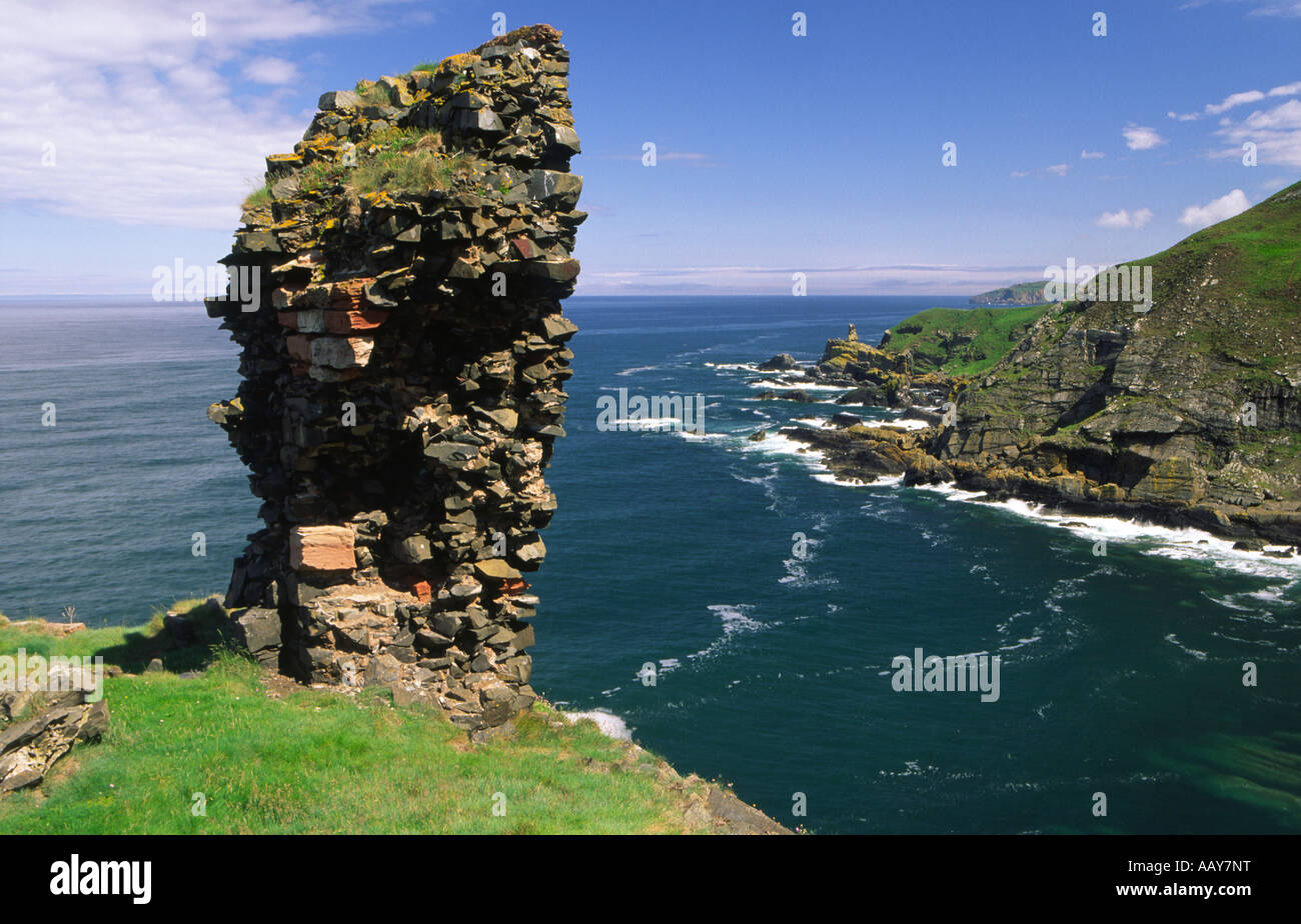 Scottish Castle Fast Castle on Berwickshire coastline Scottish Borders ...