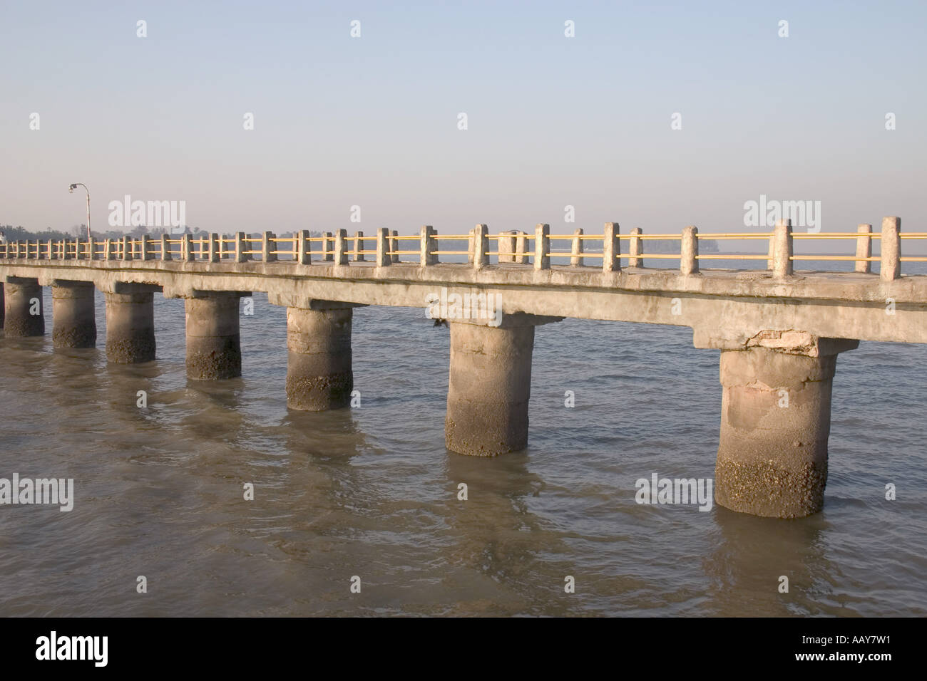 Mandwa stone bridge over sea, Mandwa, Raigad, Maharashtra, India Stock ...