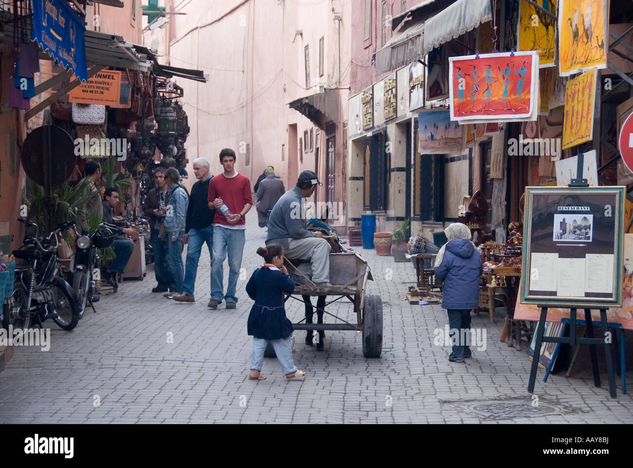 22 01 07 Marrakech Morocco Street scene in the medina Photo Simon ...