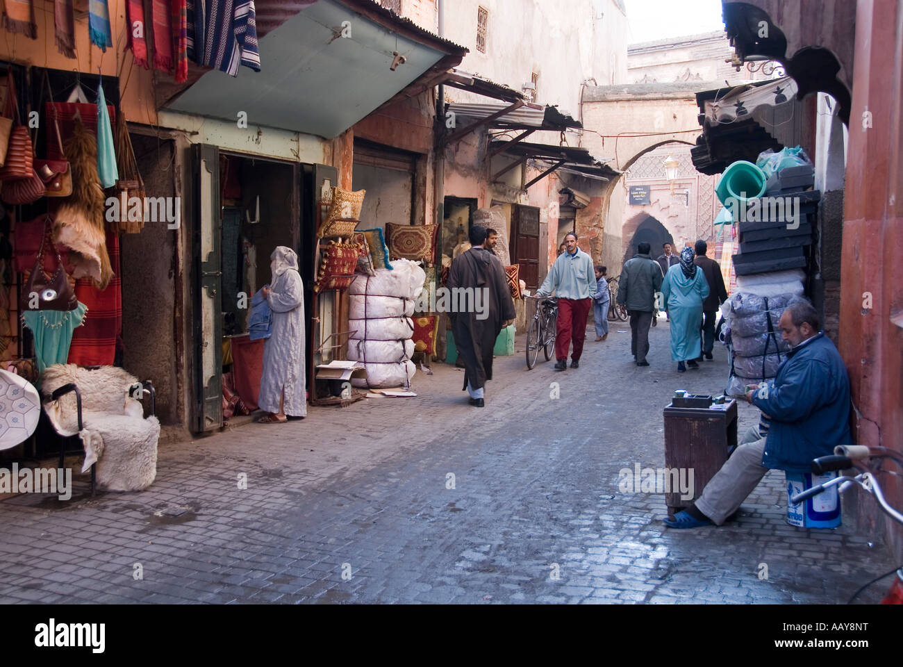22 01 07 Marrakech Morocco Street scene in the medina Photo Simon ...