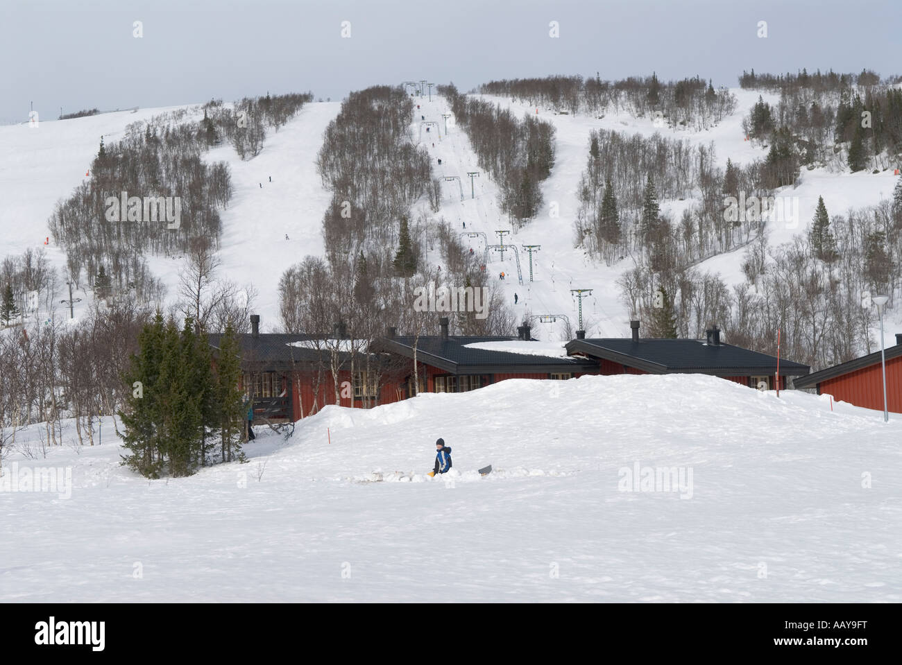 Skislopes in Storlien, Sweden Stock Photo - Alamy