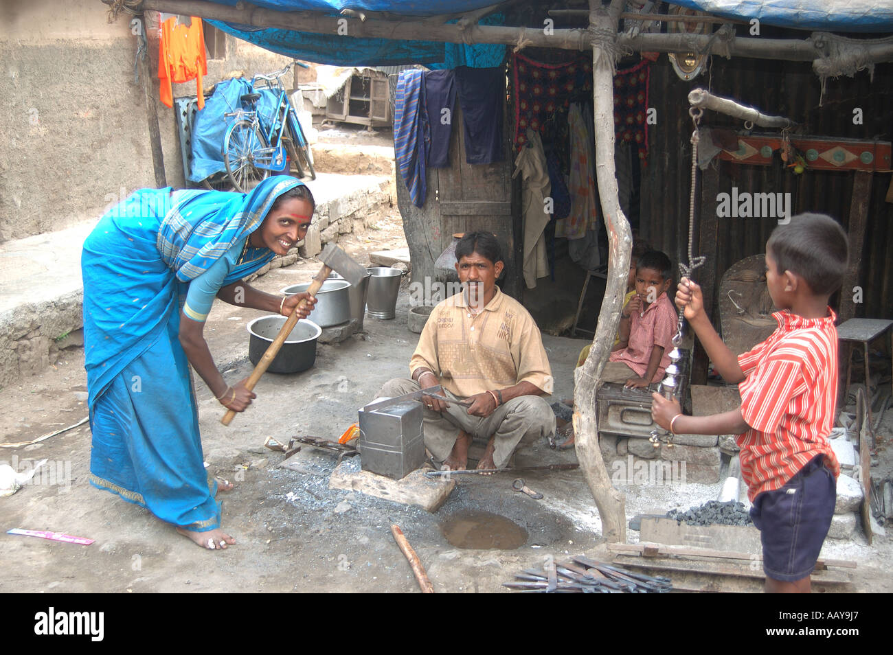 Indian blacksmith hi-res stock photography and images - Alamy