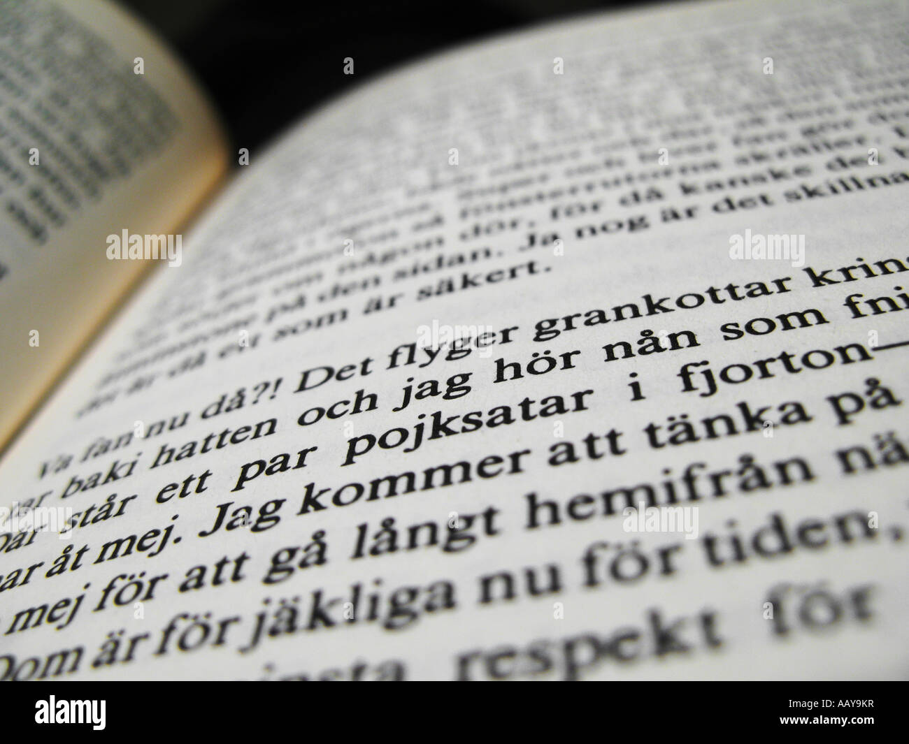 Book with Swedish text Stock Photo - Alamy