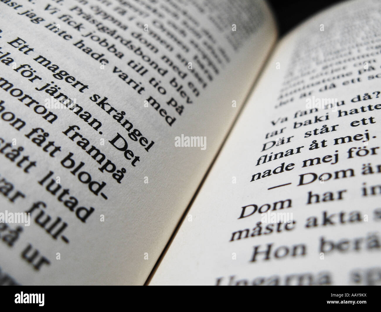 Book with Swedish text Stock Photo - Alamy