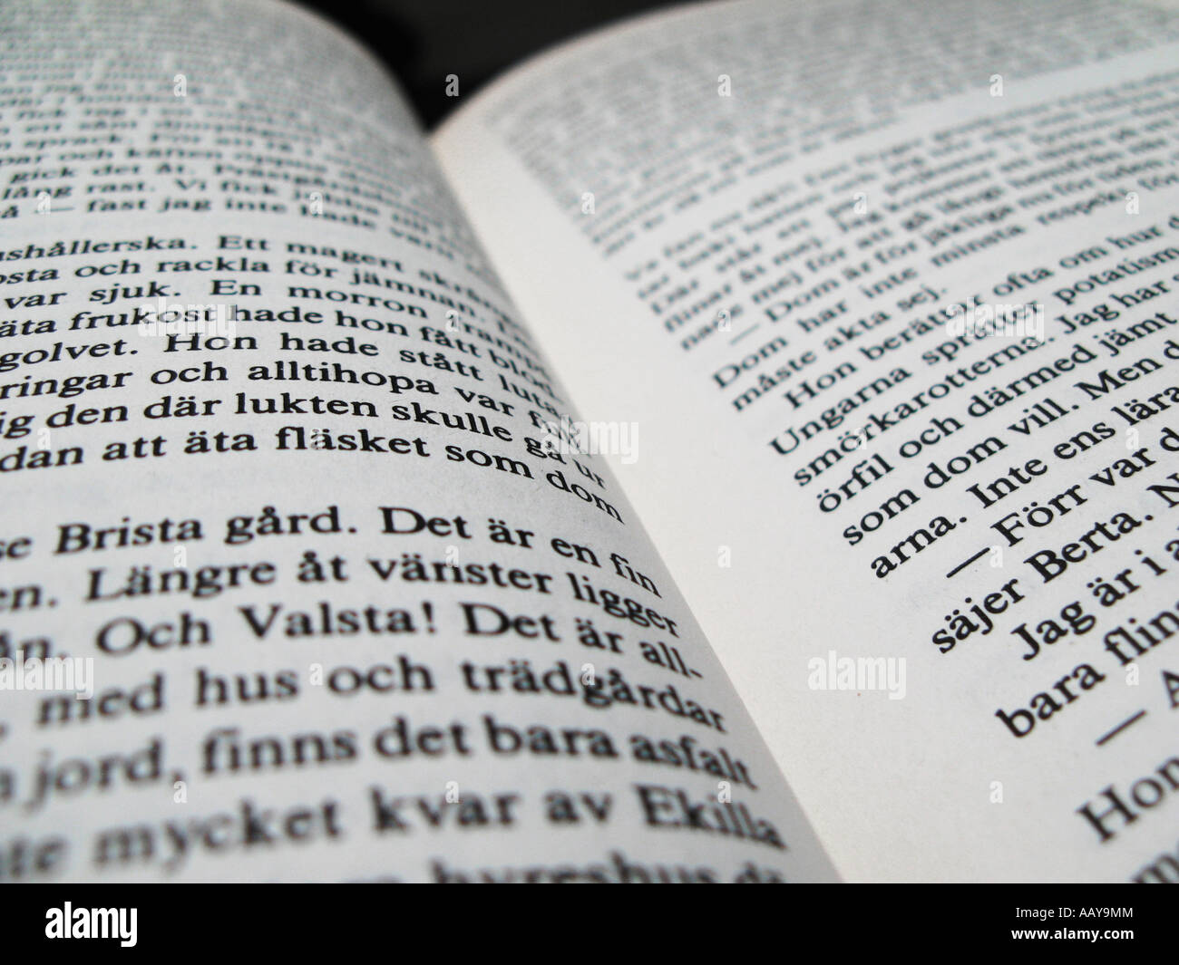 Book with Swedish text Stock Photo - Alamy