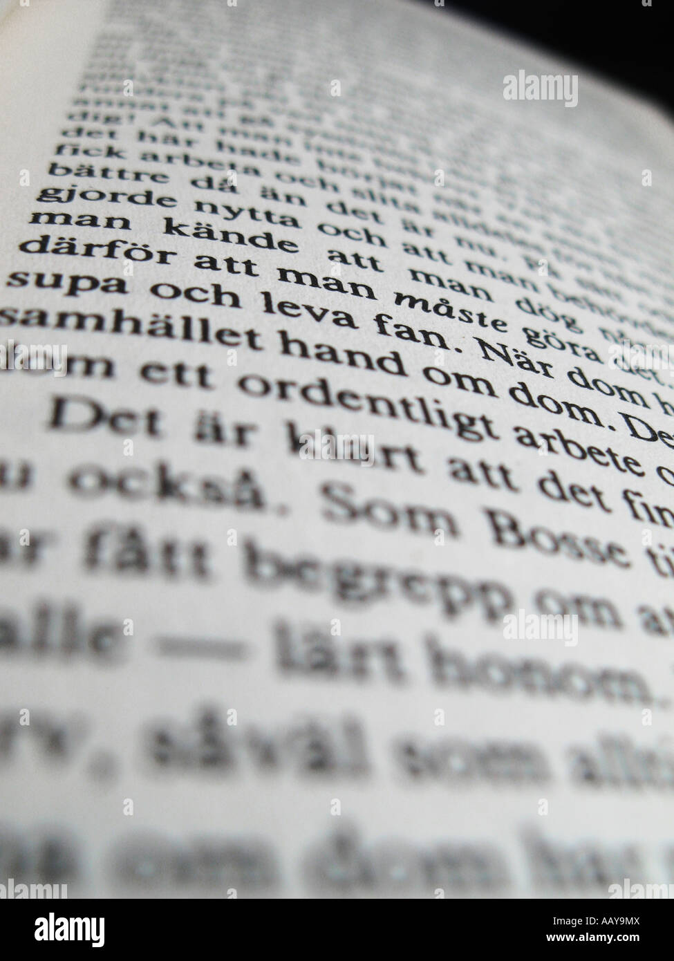 Book with Swedish text Stock Photo - Alamy