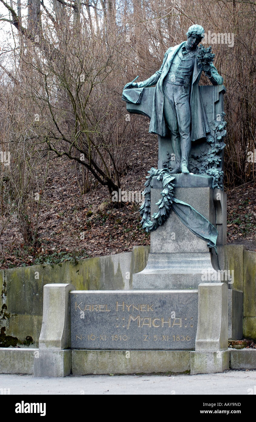 Prague Monument of Karel Hynek Macha Stock Photo - Alamy