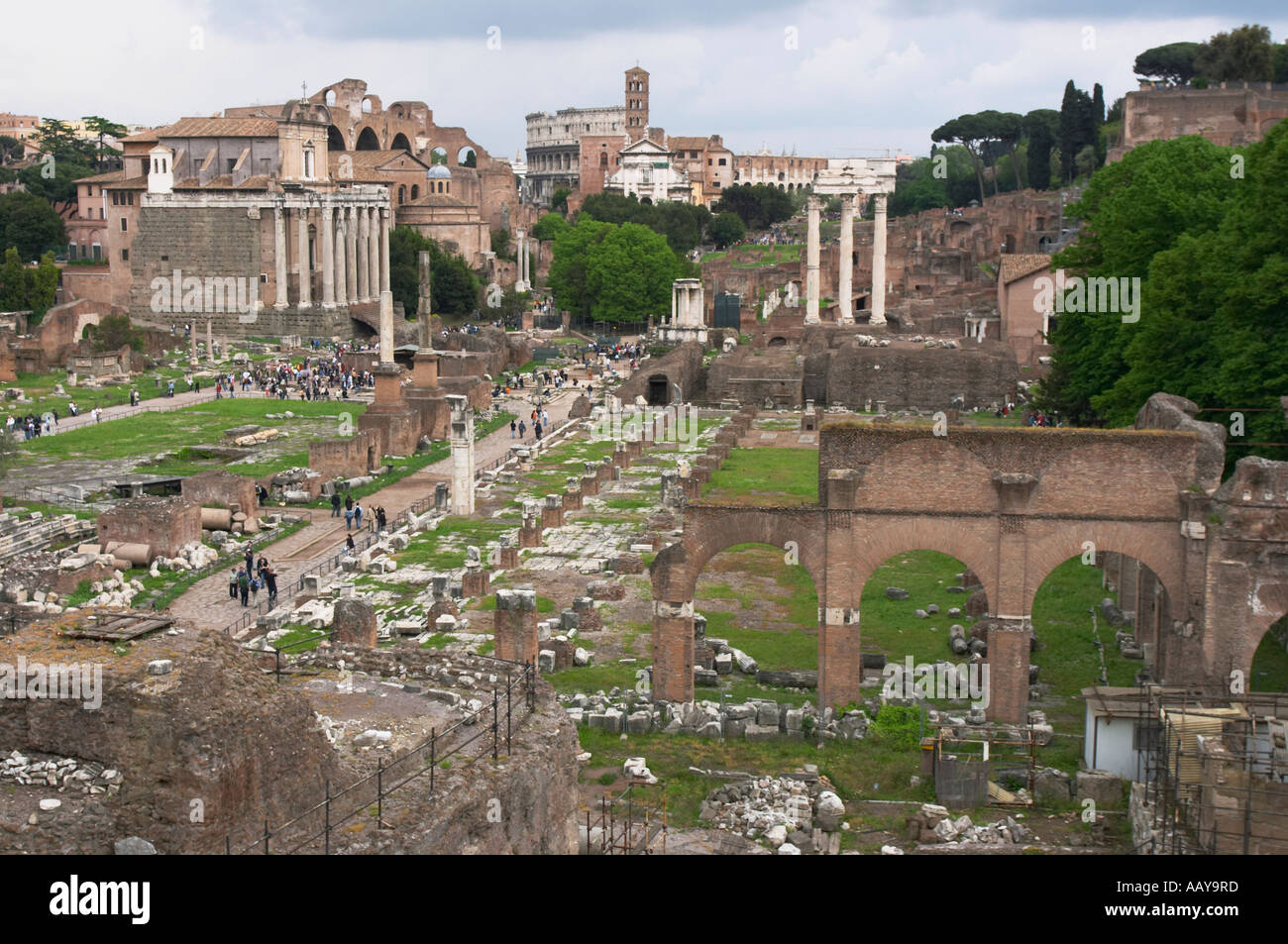 Colosseum and Roman Forum in Rome Stock Photo - Alamy