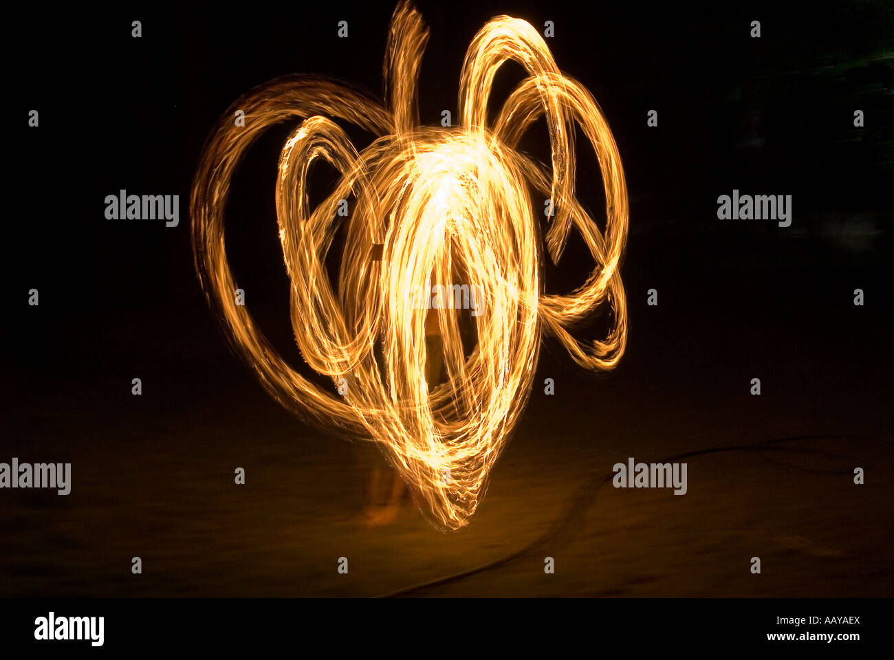 19 04 07 Sabang Palawan Philippines Fire dancing on the beach with fire ...
