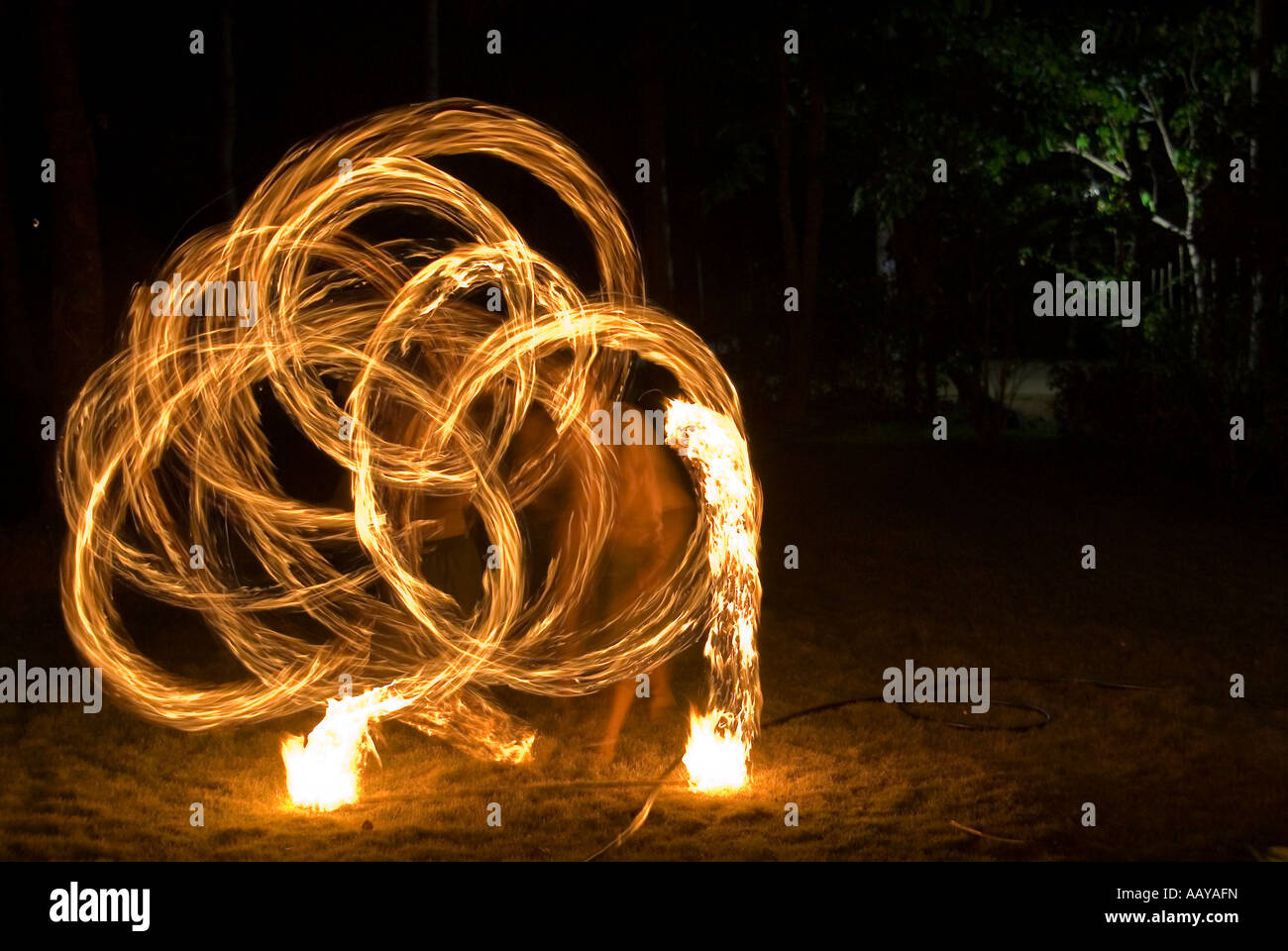 19 04 07 Sabang Palawan Philippines Fire dancing on the beach with fire ...
