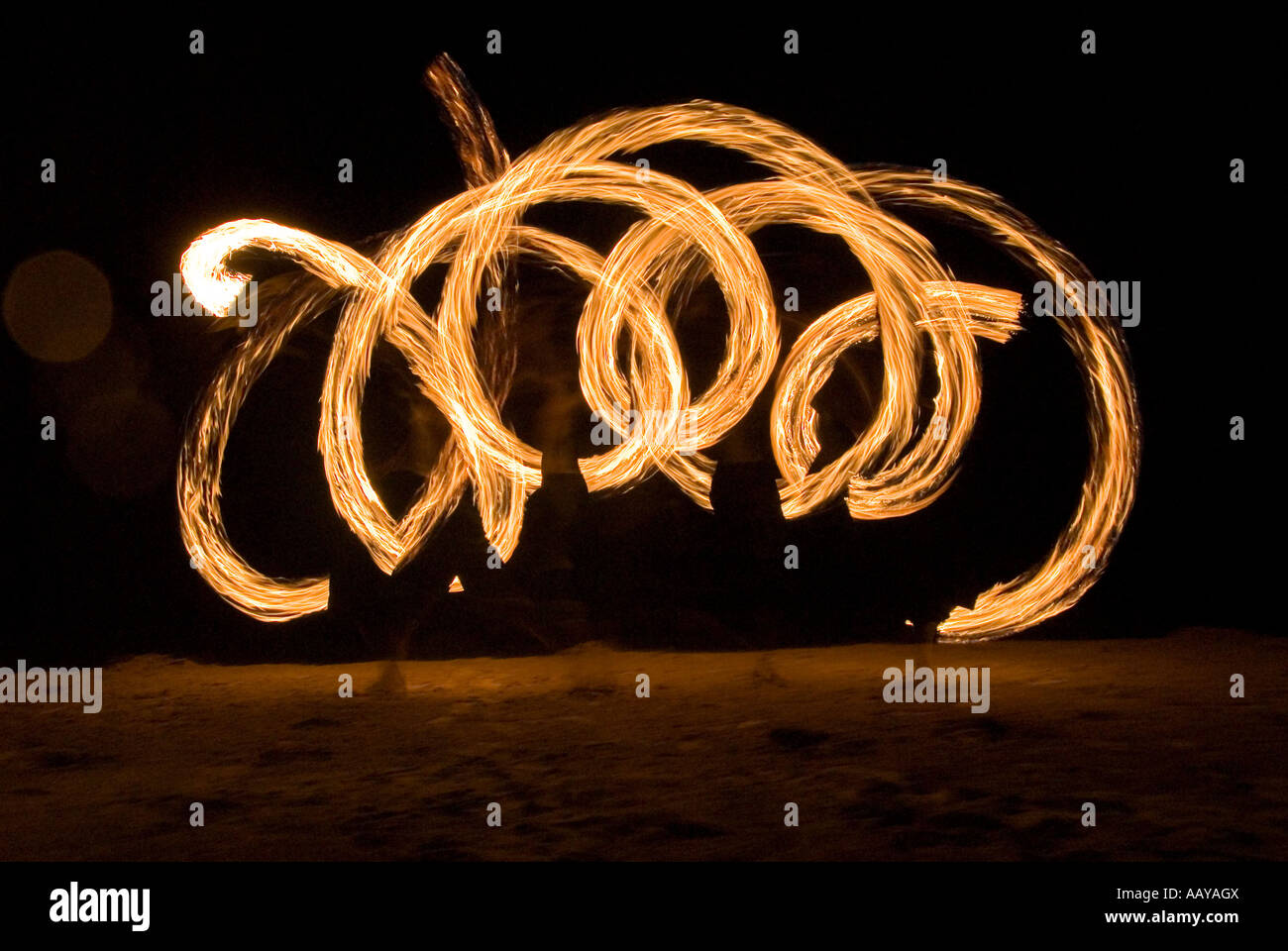 19 04 07 Sabang Palawan Philippines Fire dancing on the beach with fire ...