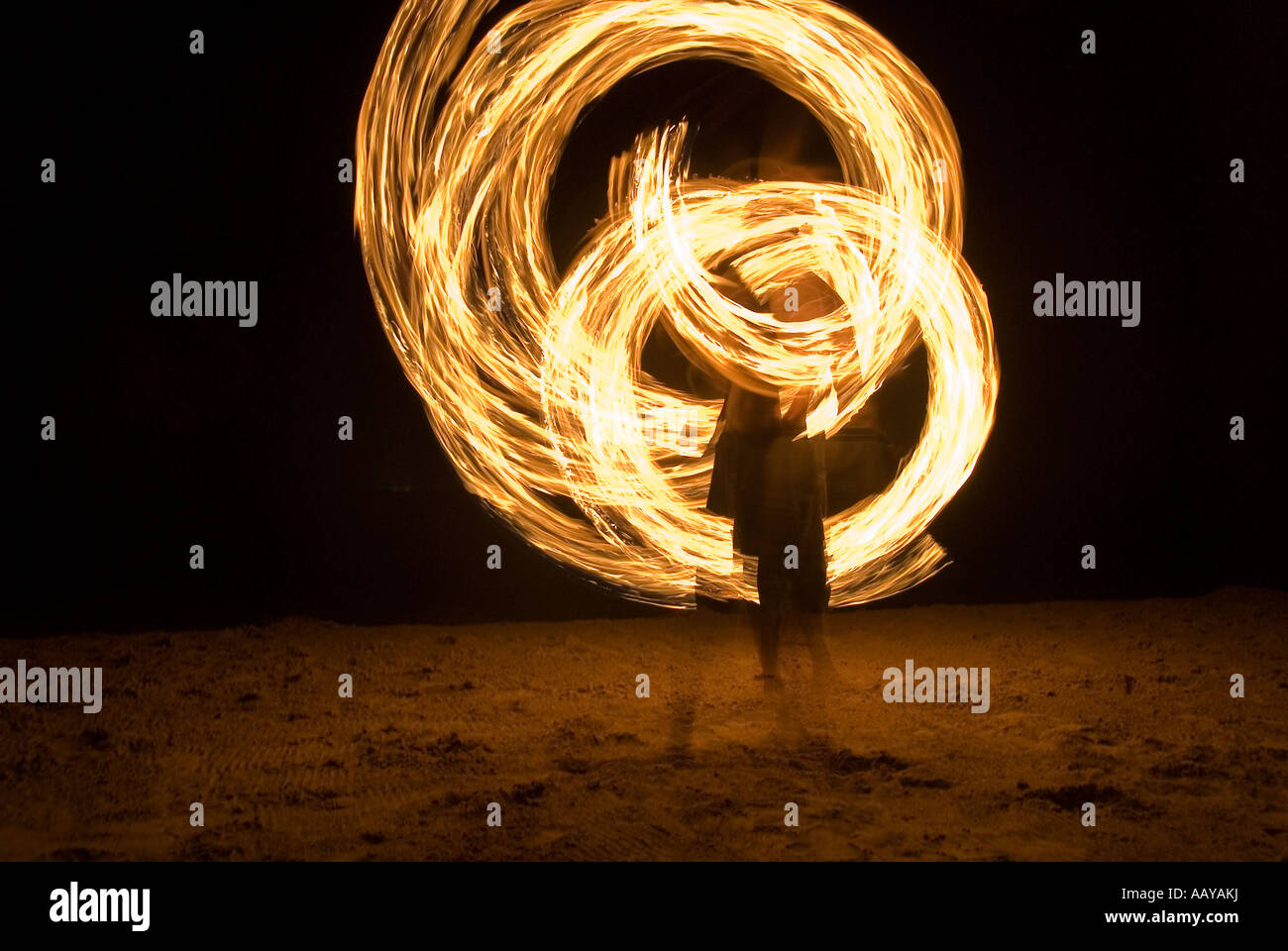 19 04 07 Sabang Palawan Philippines Fire dancing on the beach with fire ...