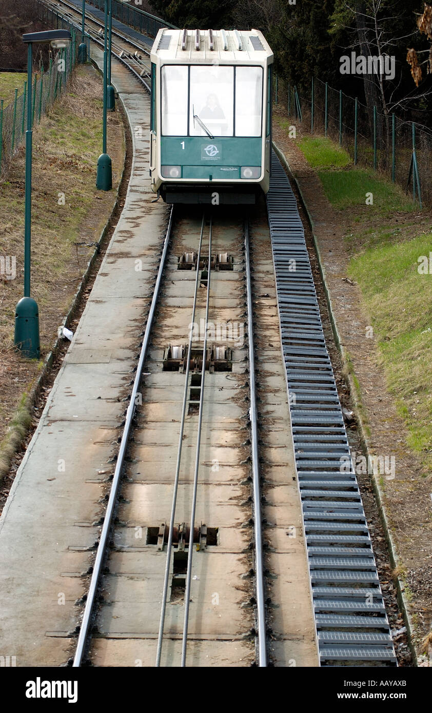 Funicular railway Petrin Prague Czech Republic Stock Photo - Alamy