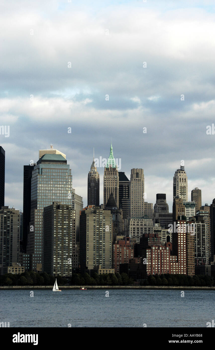 Manhattan New York Manhattan Island viewed from Jersey City New Jersey ...