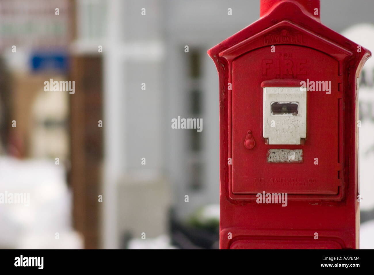 roadside fire alarm call box in Somerville Massachusetts Stock Photo ...