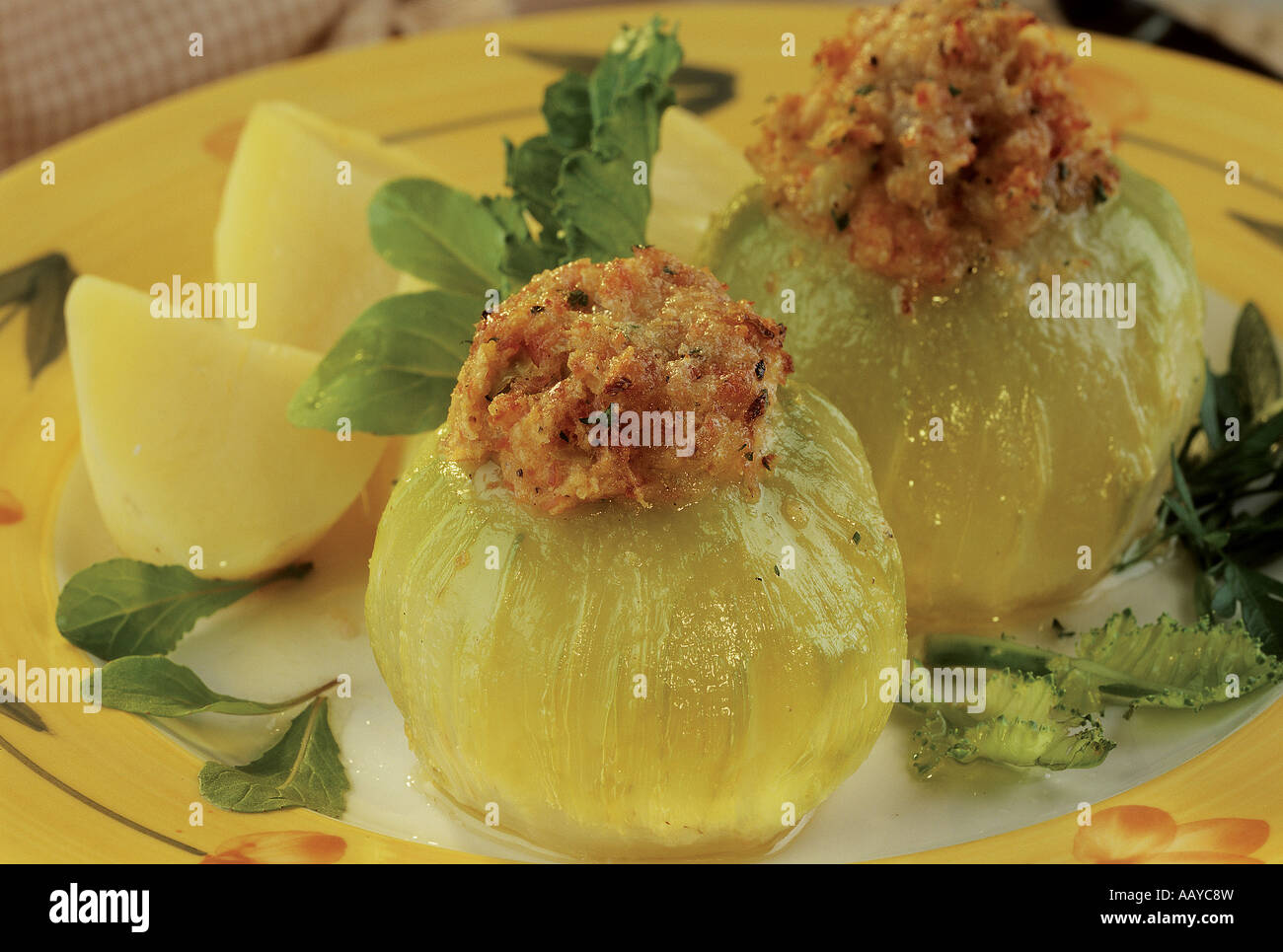 Turnips Stuffed with Mincemeat Stock Photo - Alamy