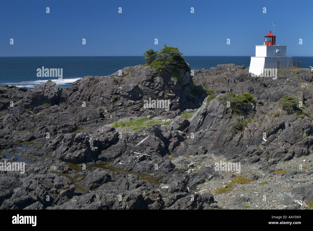 Lighthouse at Amphitrite West Coast Trail near Ucluelet Vancouver ...