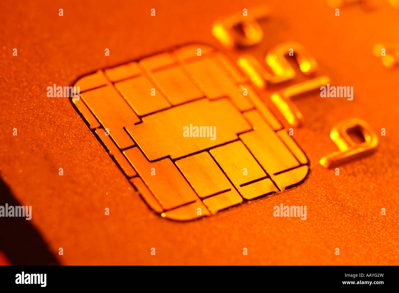 Close up of chip on credit card Stock Photo - Alamy
