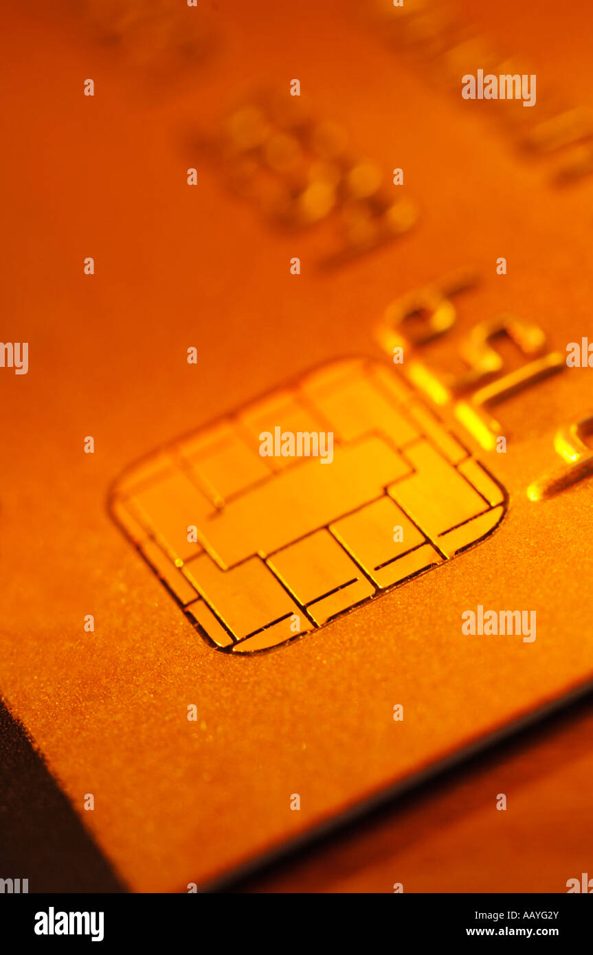 Close up of chip on credit card Stock Photo - Alamy