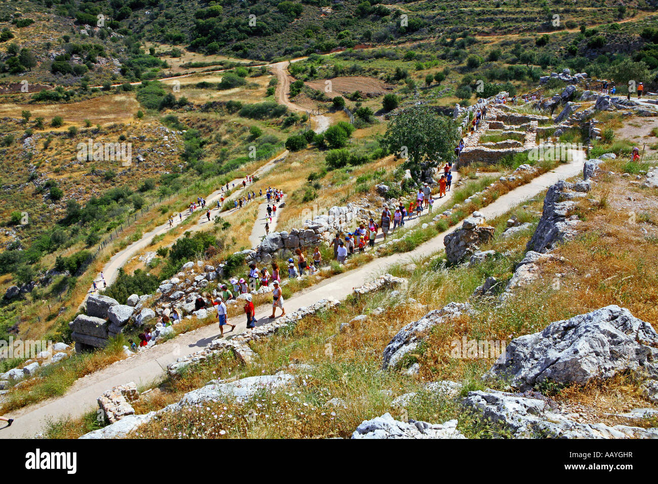 Archeological site of Mycenae Greece Stock Photo - Alamy