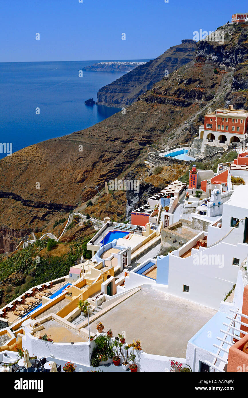 Thira Santorini Cyclades islands Stock Photo - Alamy