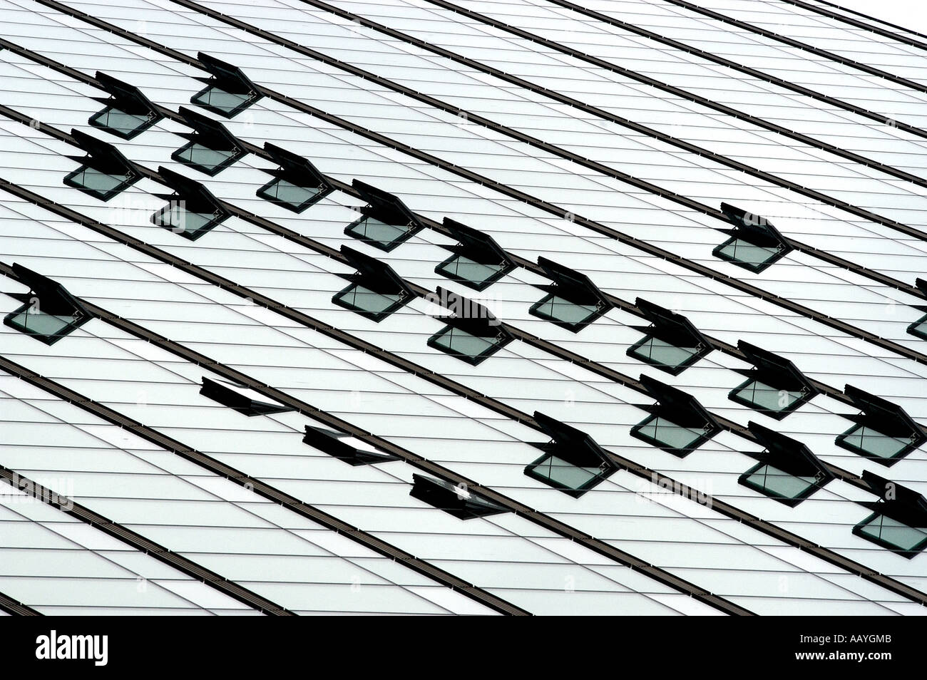 Open windows in tower building DB Berlin Germany Stock Photo - Alamy