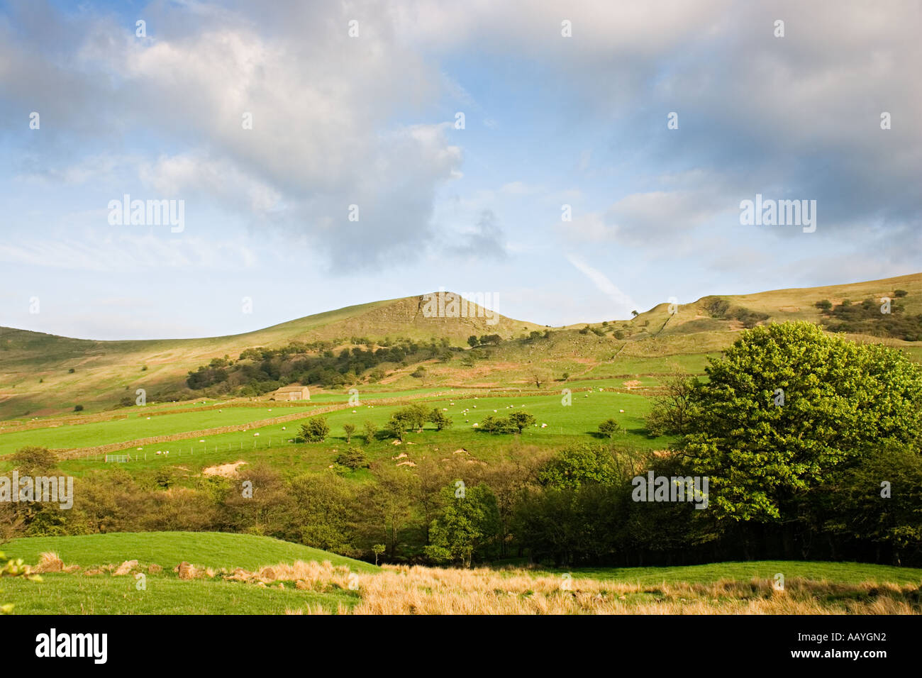 "Upper Booth" In "The Vale Of Edale" The "Kinder Scout" Mountain Behind ...