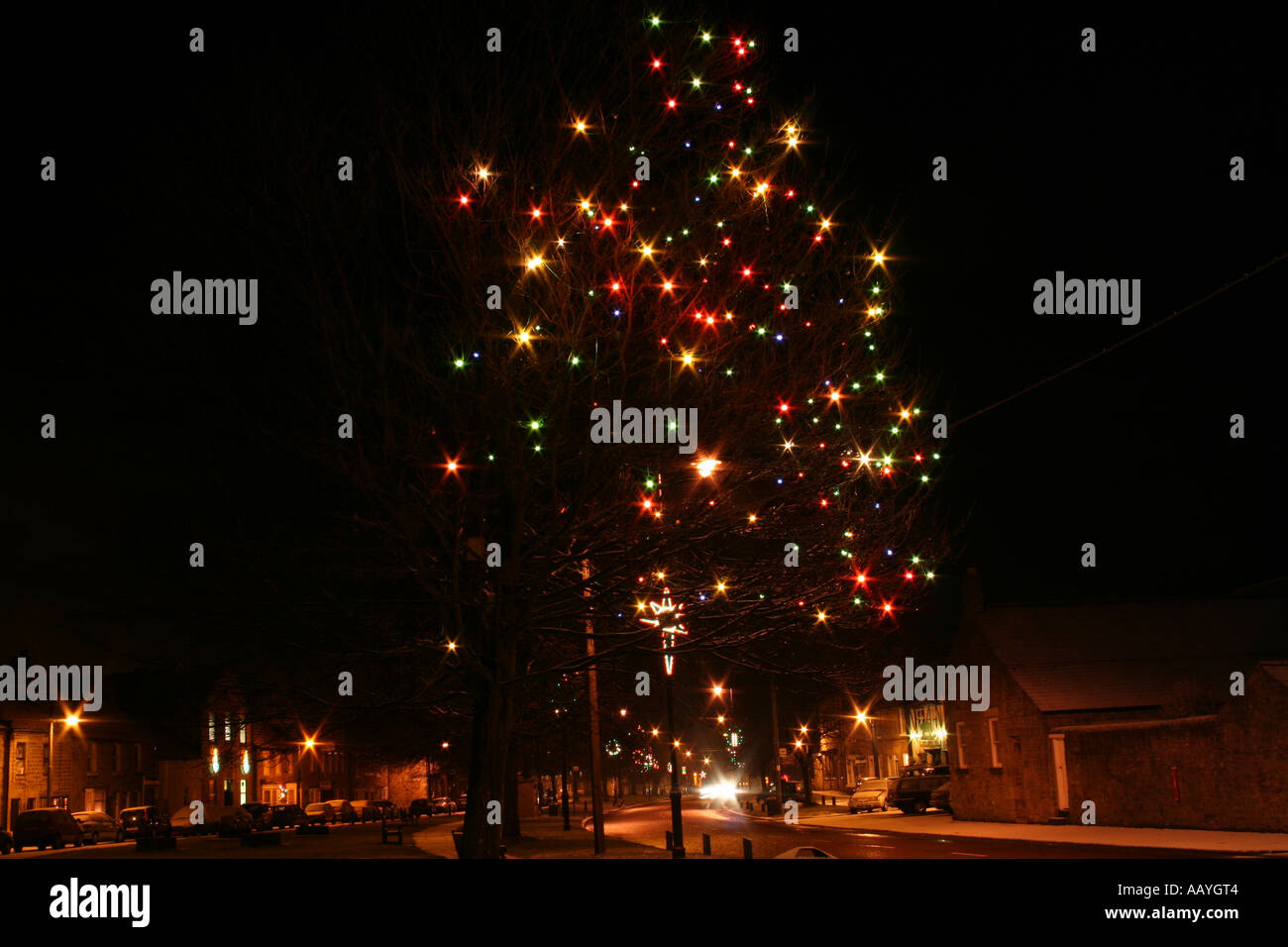 Christmas Tree Lights Stock Photo - Alamy