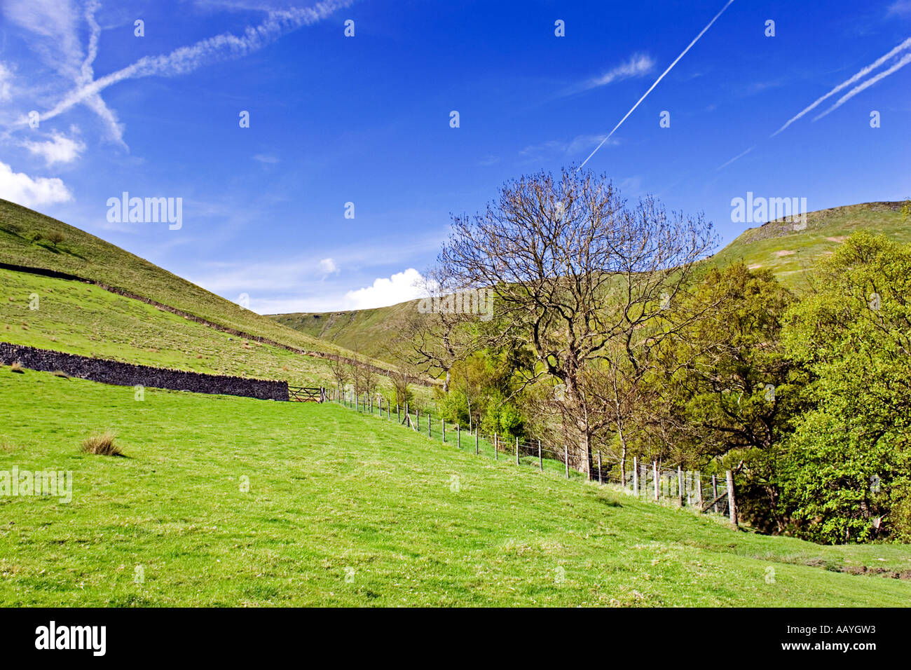 Grindsbrook Booth Near Edale The Pennine Way Footpath Towards "Kinder ...