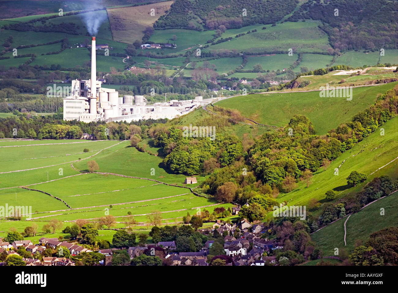 Castleton And The La Forge Cement Works Factory In The "Hope Valley ...
