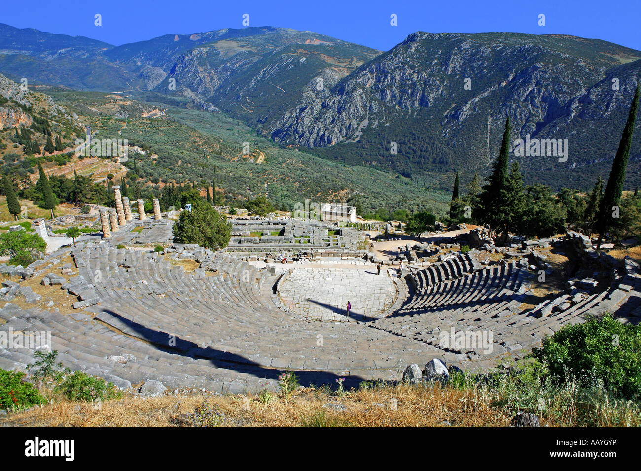 The theatre of Delphi Greece Stock Photo - Alamy
