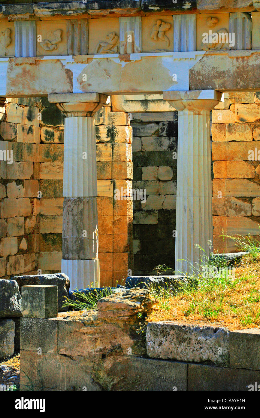treasury of the Athenians at Delphi Greece Stock Photo - Alamy