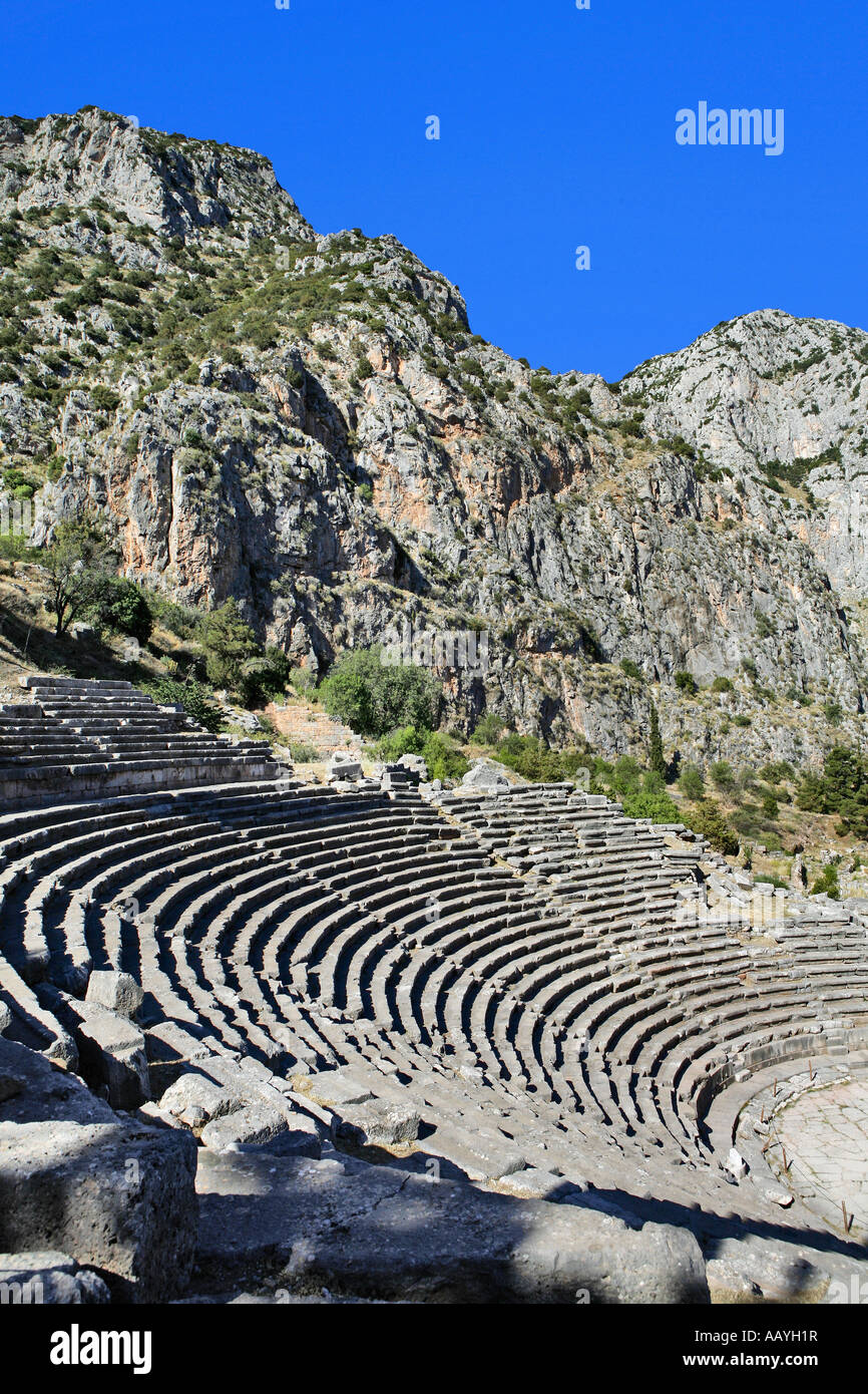 the theatre at Delphi Greece Stock Photo - Alamy