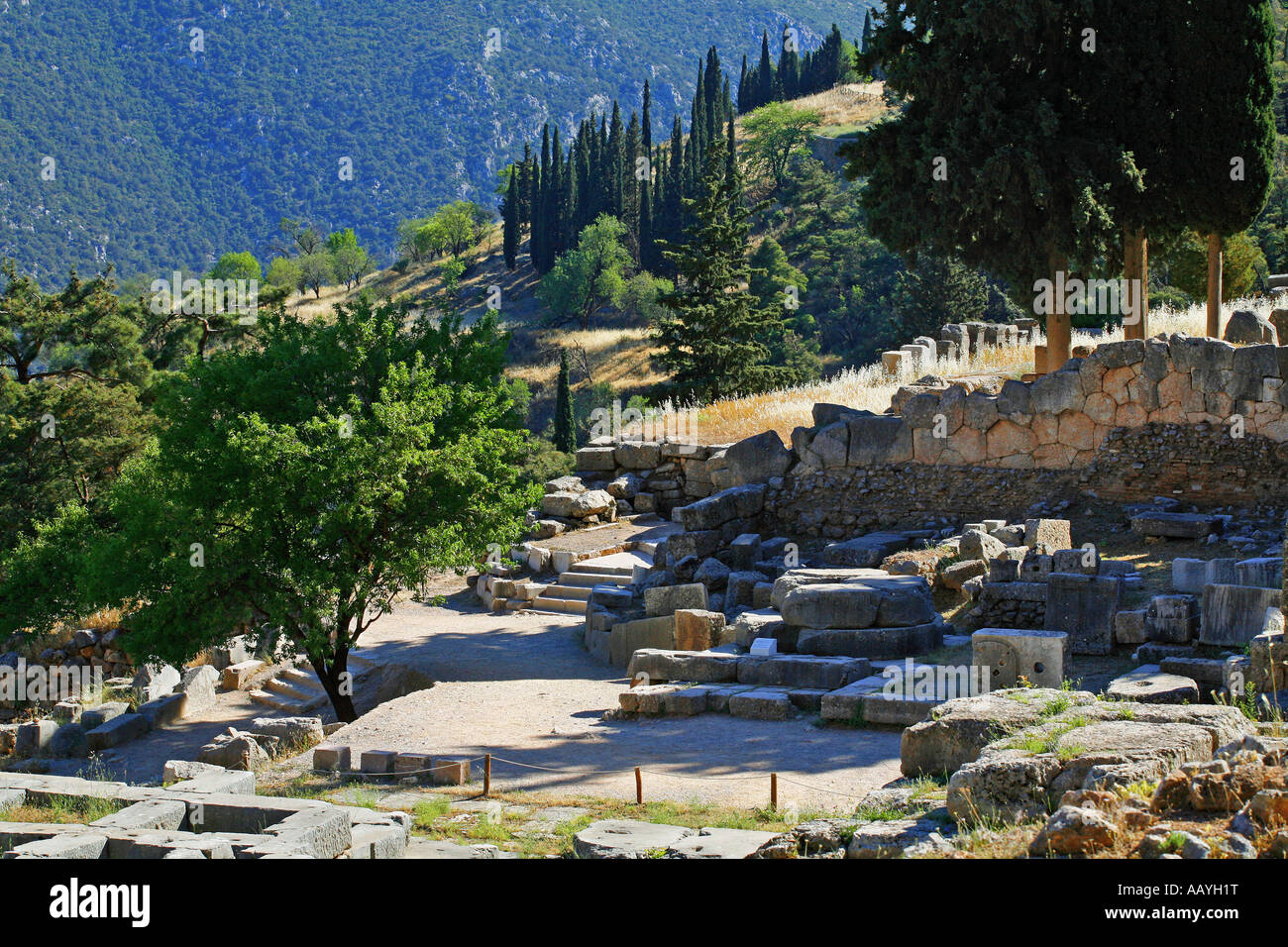 archeological site of Delphi Greece Stock Photo - Alamy