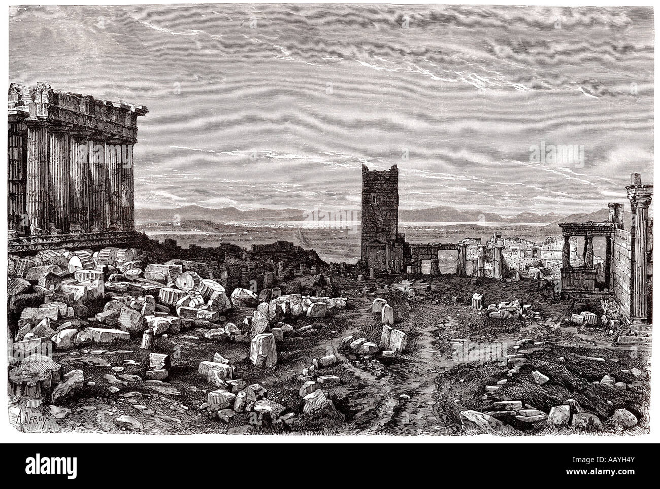 The Acropolis in 1880 Athens Greece From The Mediterranean Illustrated ...