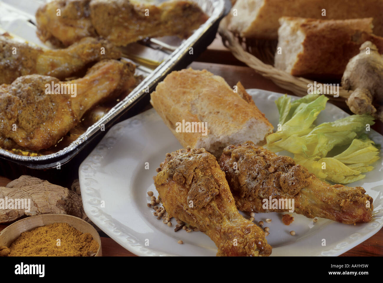 Marinated Chicken Wings Stock Photo - Alamy