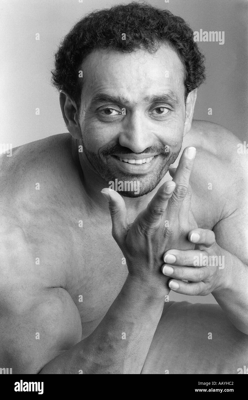 Bodybuilder man showing muscles MR#624 Stock Photo - Alamy