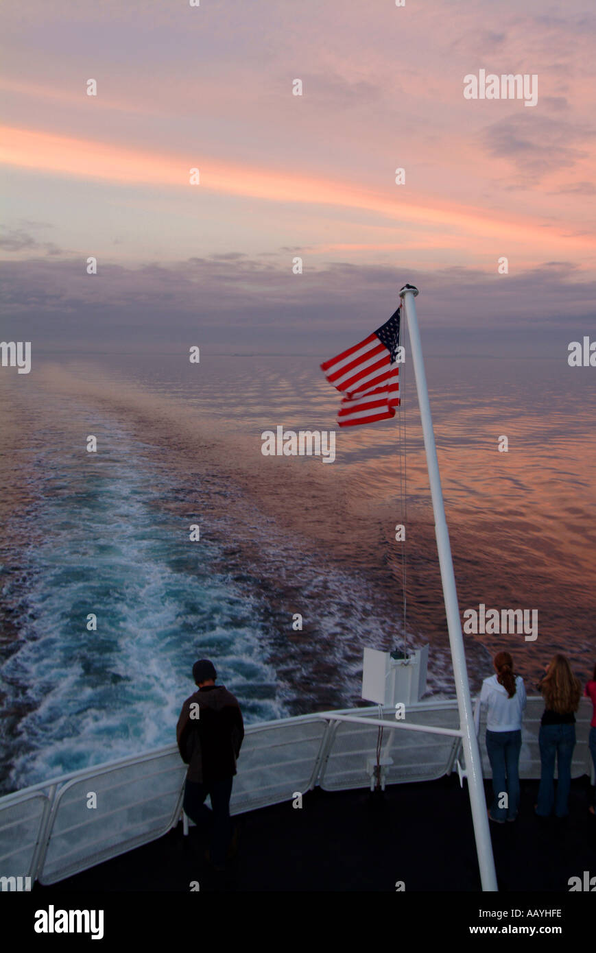 MV Coho Victoria to Port Angeles Ferry at dusk Stock Photo - Alamy