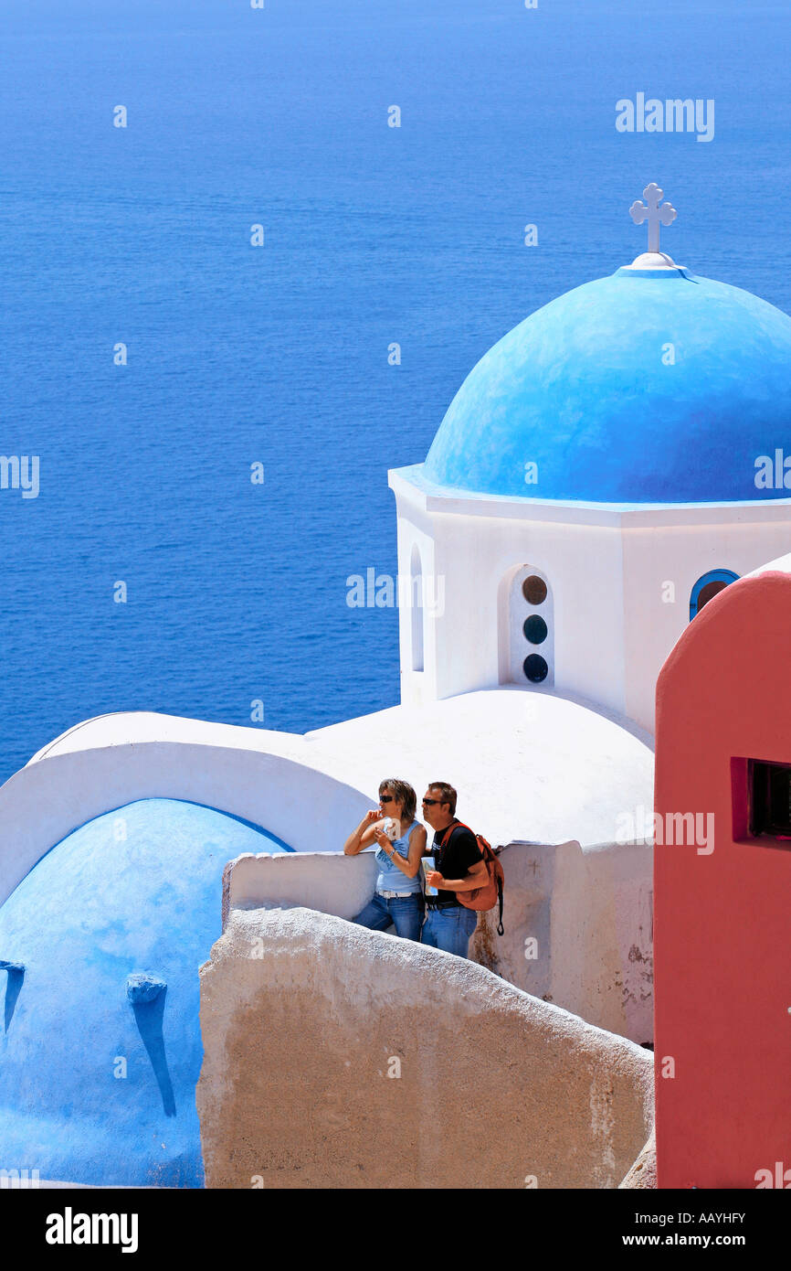 Santorini Cyclades islands Stock Photo - Alamy