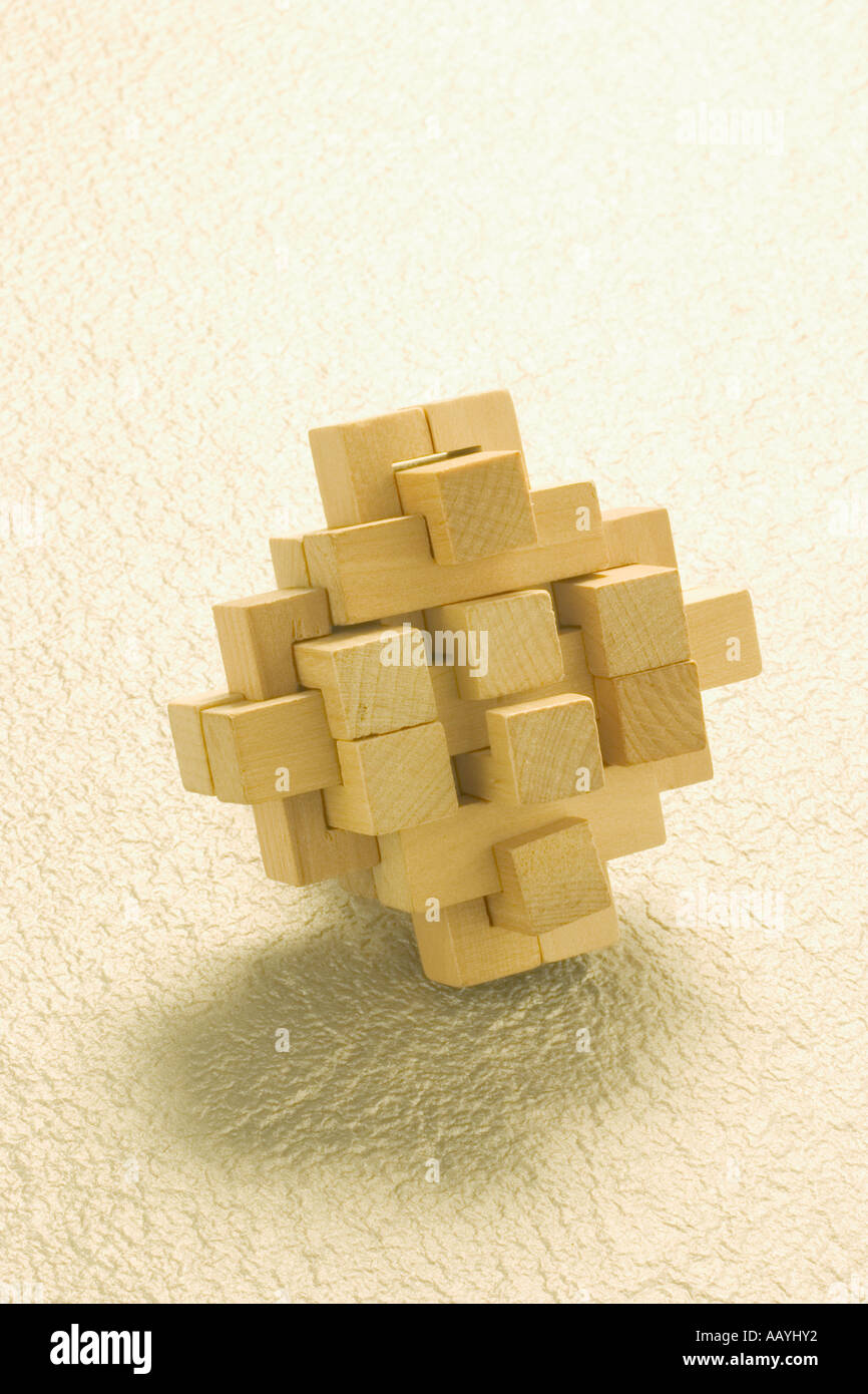 3 D Wooden Puzzle Stock Photo - Alamy