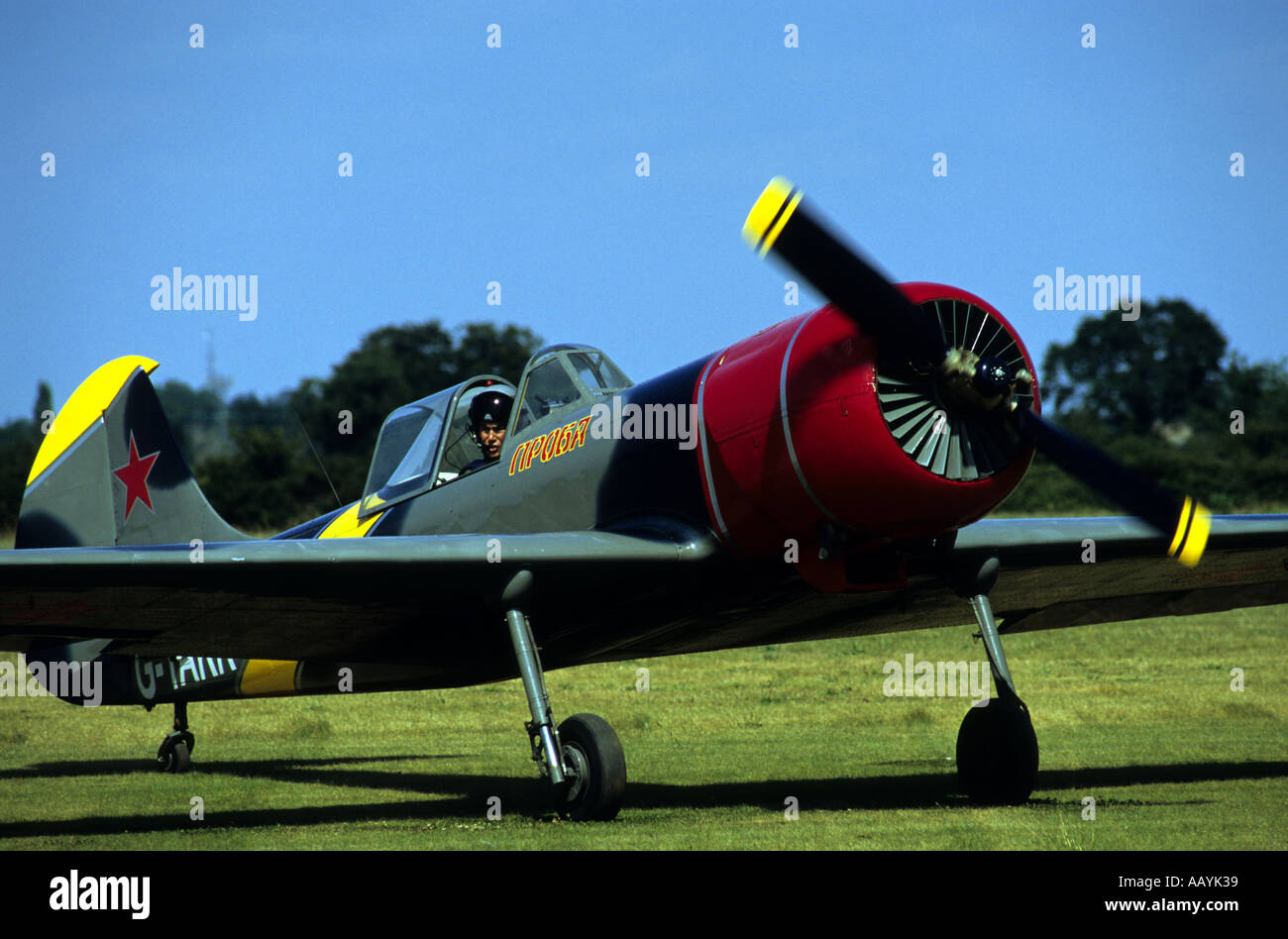 A Russian built Yak 52 aircraft part of the Aerostars display team ...