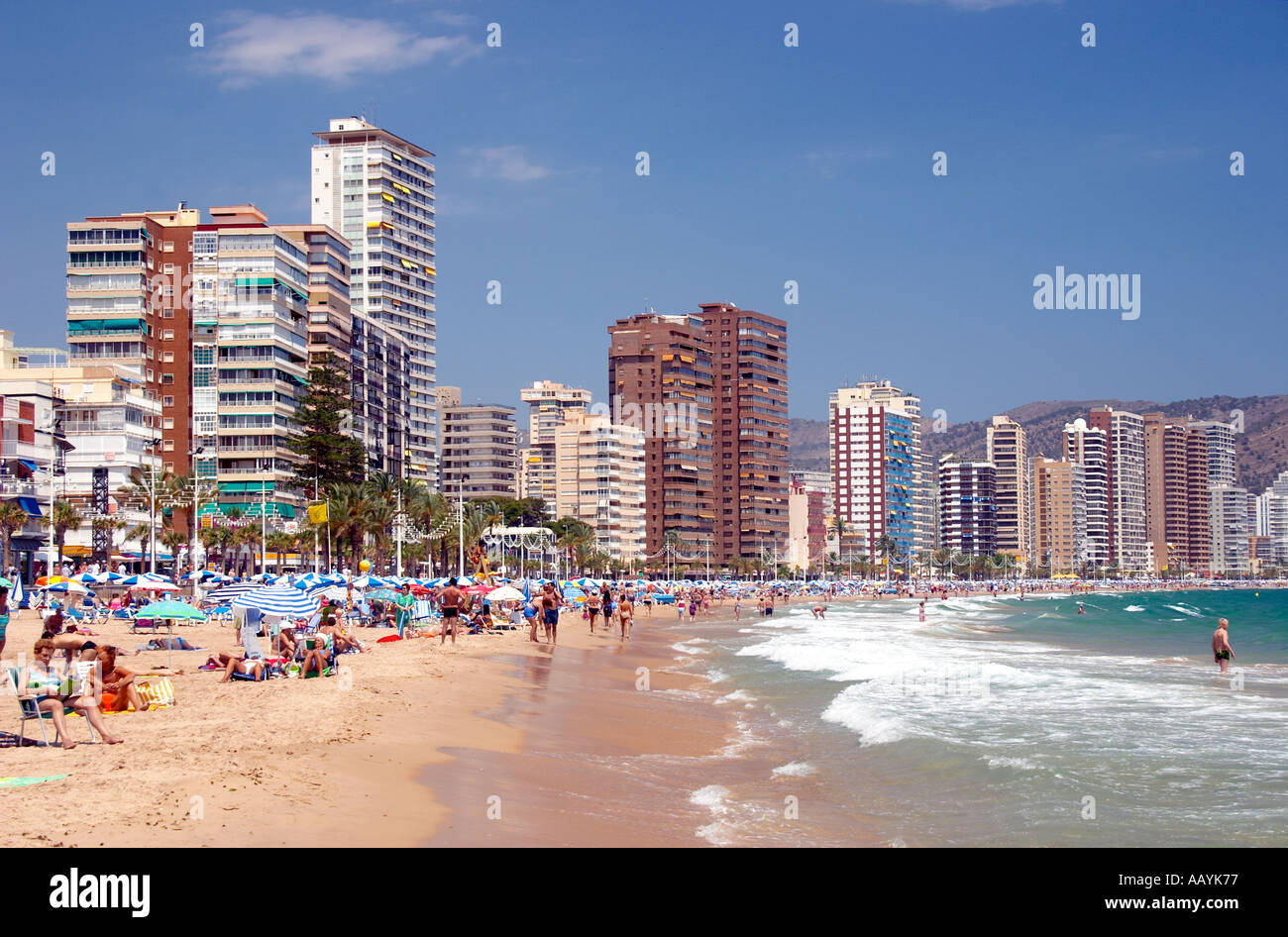 Benidorm Beach Costa Blanca Spain Stock Photo - Alamy