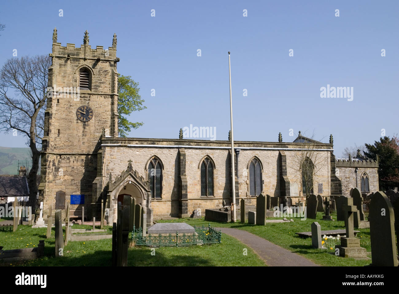 Castleton Church in Derbyshire Stock Photo - Alamy